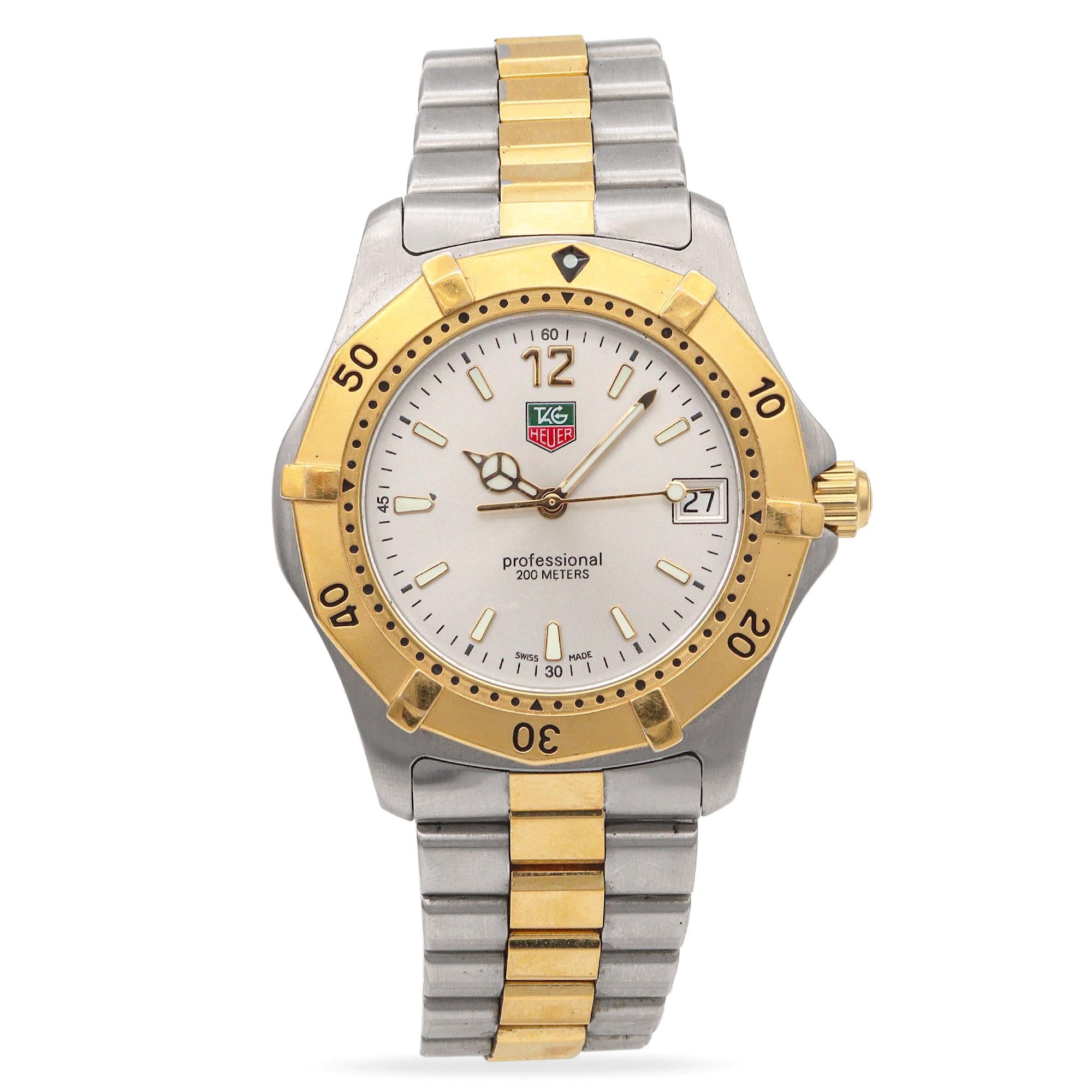 Tag Heuer Professional Stainless Steel Date Quartz Men's Watch Ref. WG ...